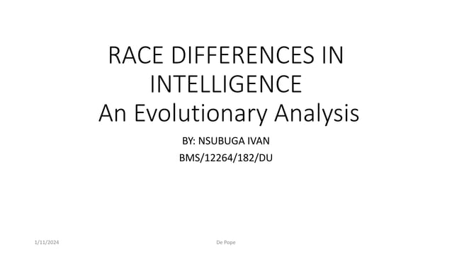 race difference and intelligence.pptx