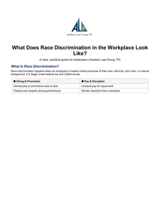 Race Discrimination in the Workplace: Know the Signs. Know Your Rights ...