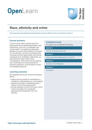 Race, ethnicity and crime | PDF