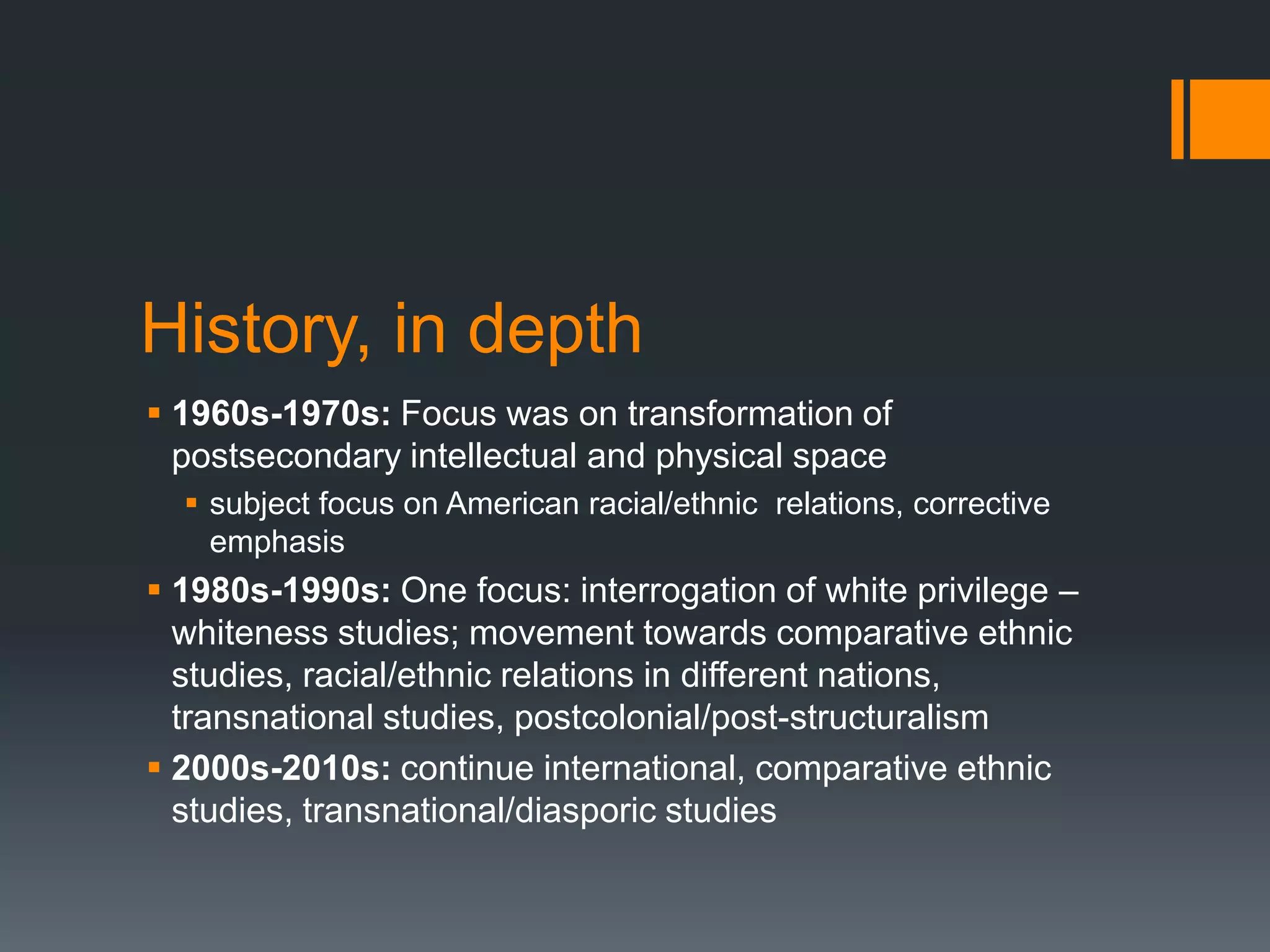 Race & ethnic studies | PPTX