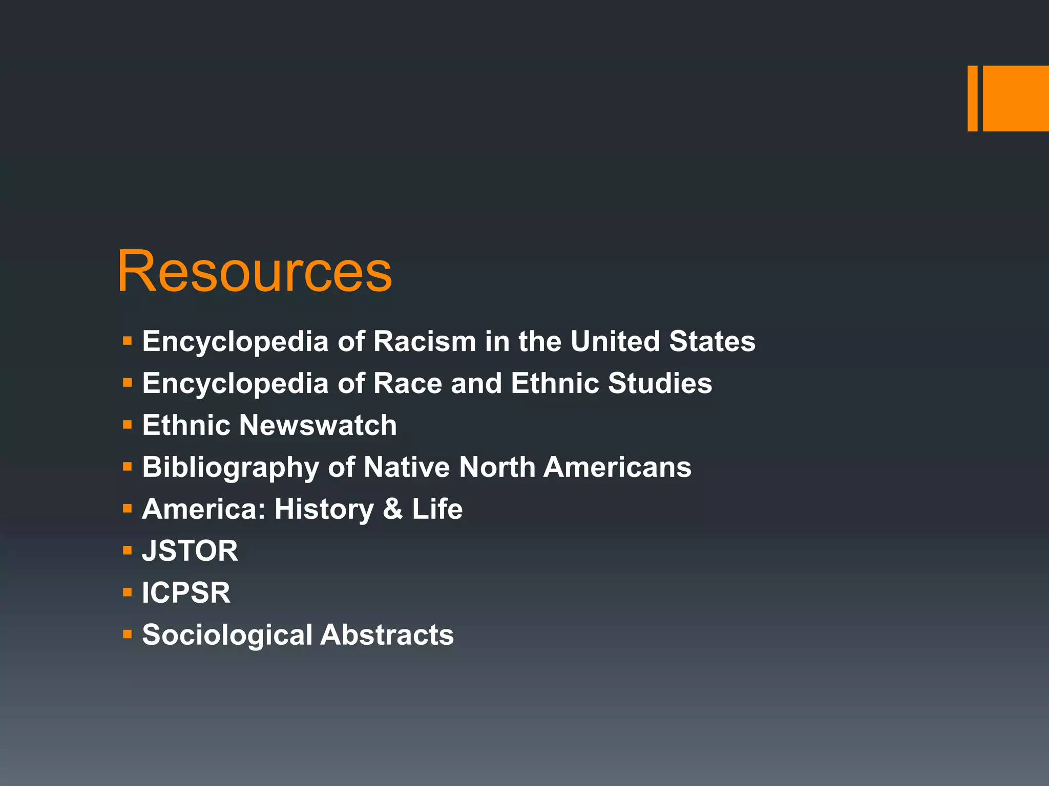 Race & ethnic studies | PPTX