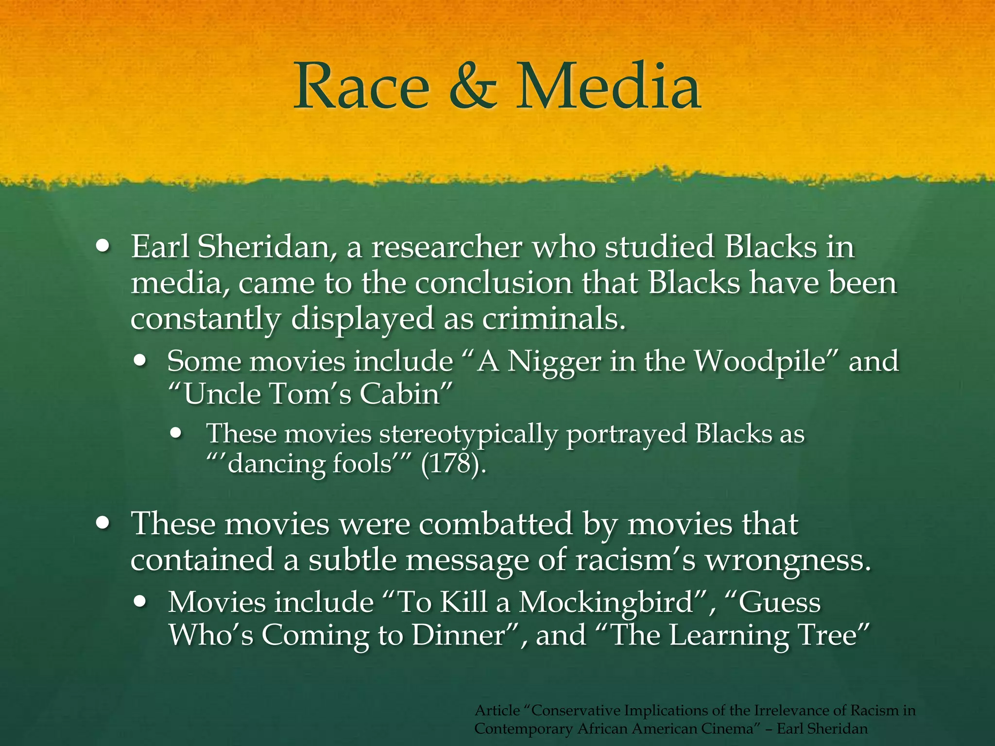 Race & media portrayal | PPTX