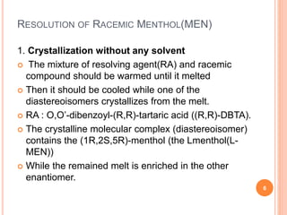 Racemic mixture separation | PPTX