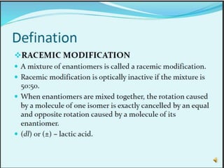 Racemisation process pharmaceutical organic chemistry | PPSX