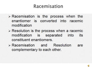 Racemisation process pharmaceutical organic chemistry | PPT