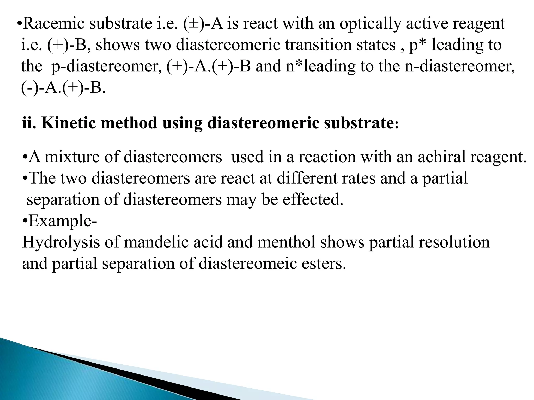 Racemisation and method of resolution | PPTX