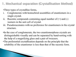 Racemisation and method of resolution | PPTX