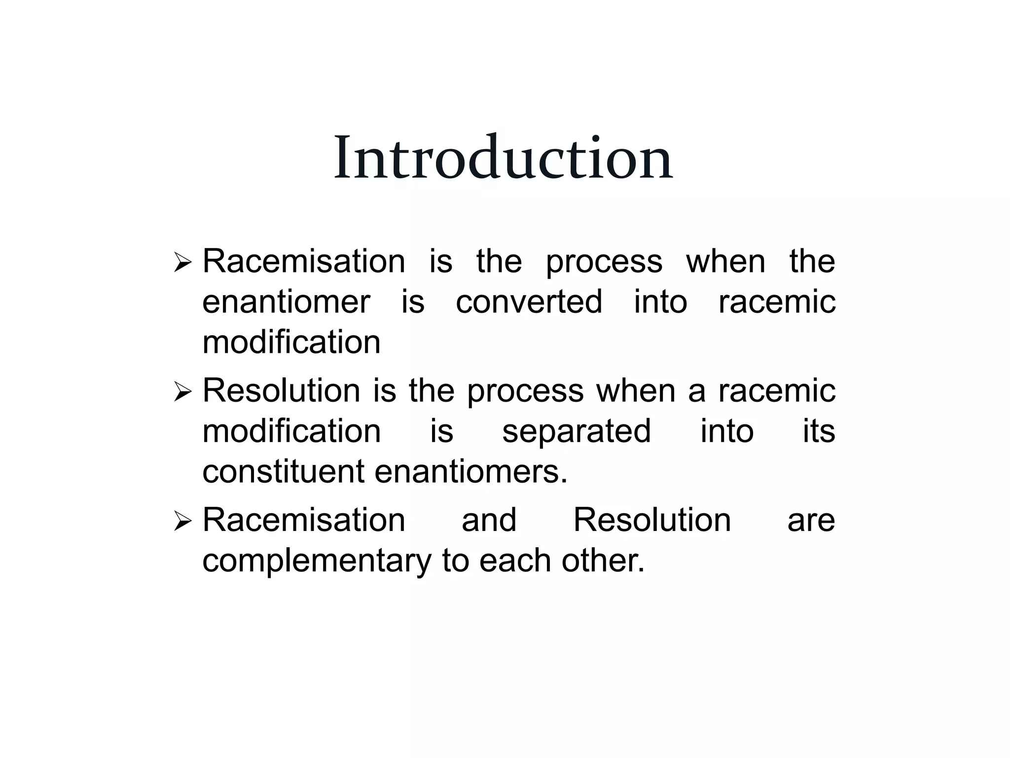 Racemisation resolution | PDF