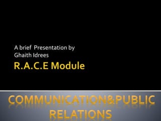 Race model public relation | PPTX | Business | Business and Finance