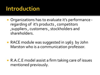 Race model public relation | PPTX