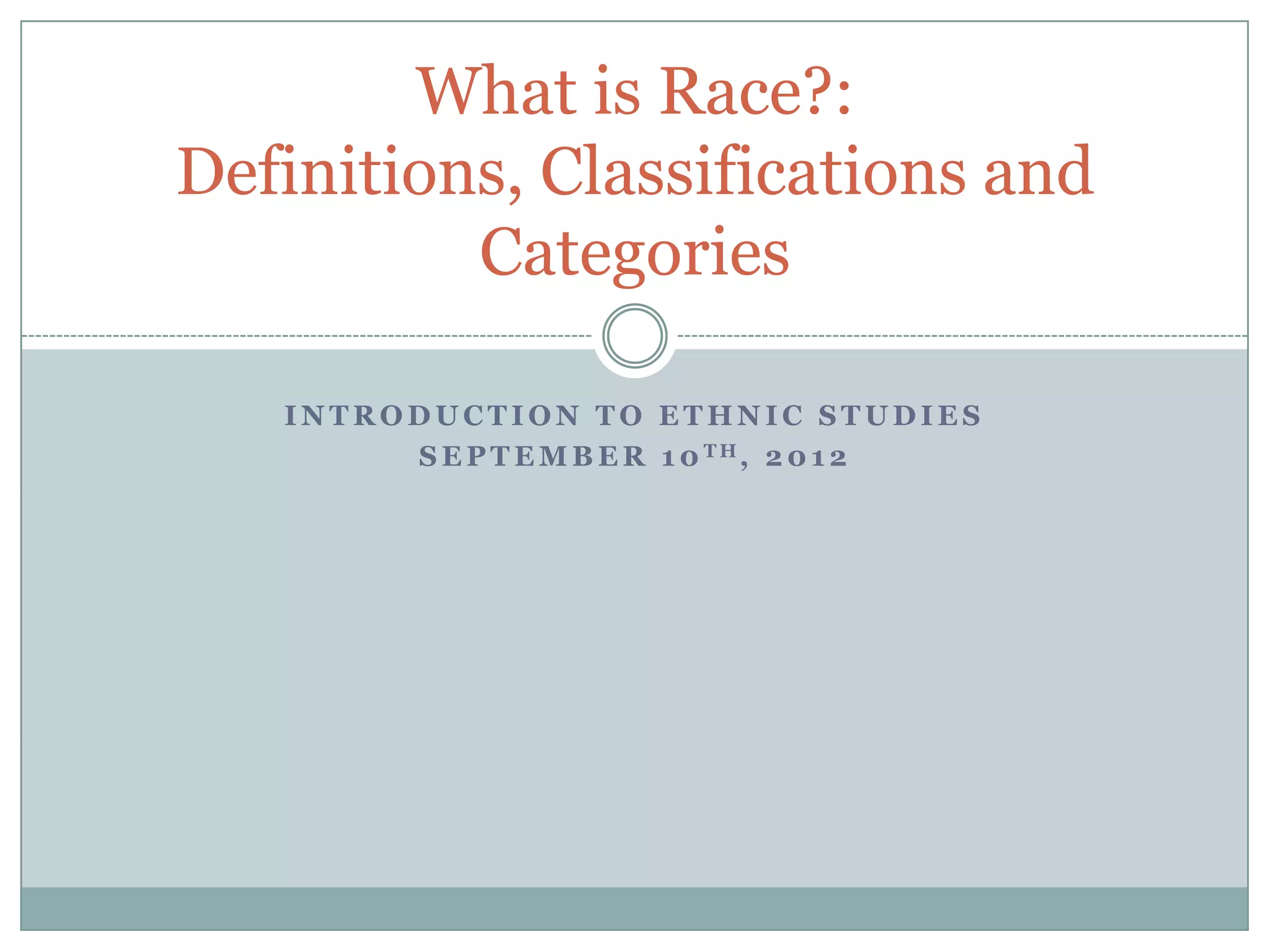 Race presentation | PPTX