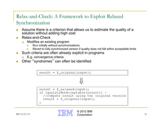 Programming with Relaxed Synchronization | PDF