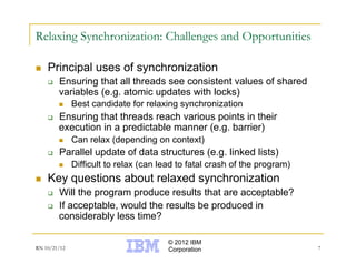 Programming with Relaxed Synchronization | PDF