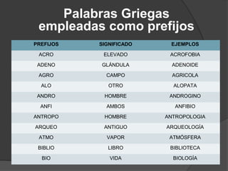 Raíces griegas y latinas | PPT