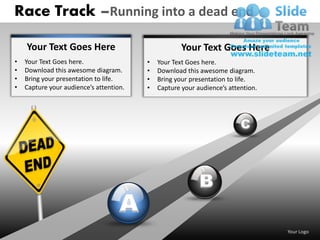 Race track with spheres powerpoint presentation slides db ppt templates ...