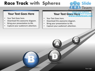 Race track with spheres powerpoint presentation slides db ppt templates ...