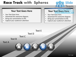 Race track with spheres powerpoint presentation slides db ppt templates ...