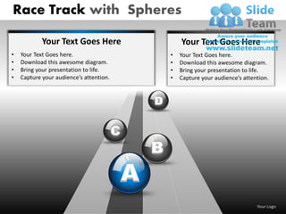 Race track with spheres powerpoint presentation slides db ppt templates ...