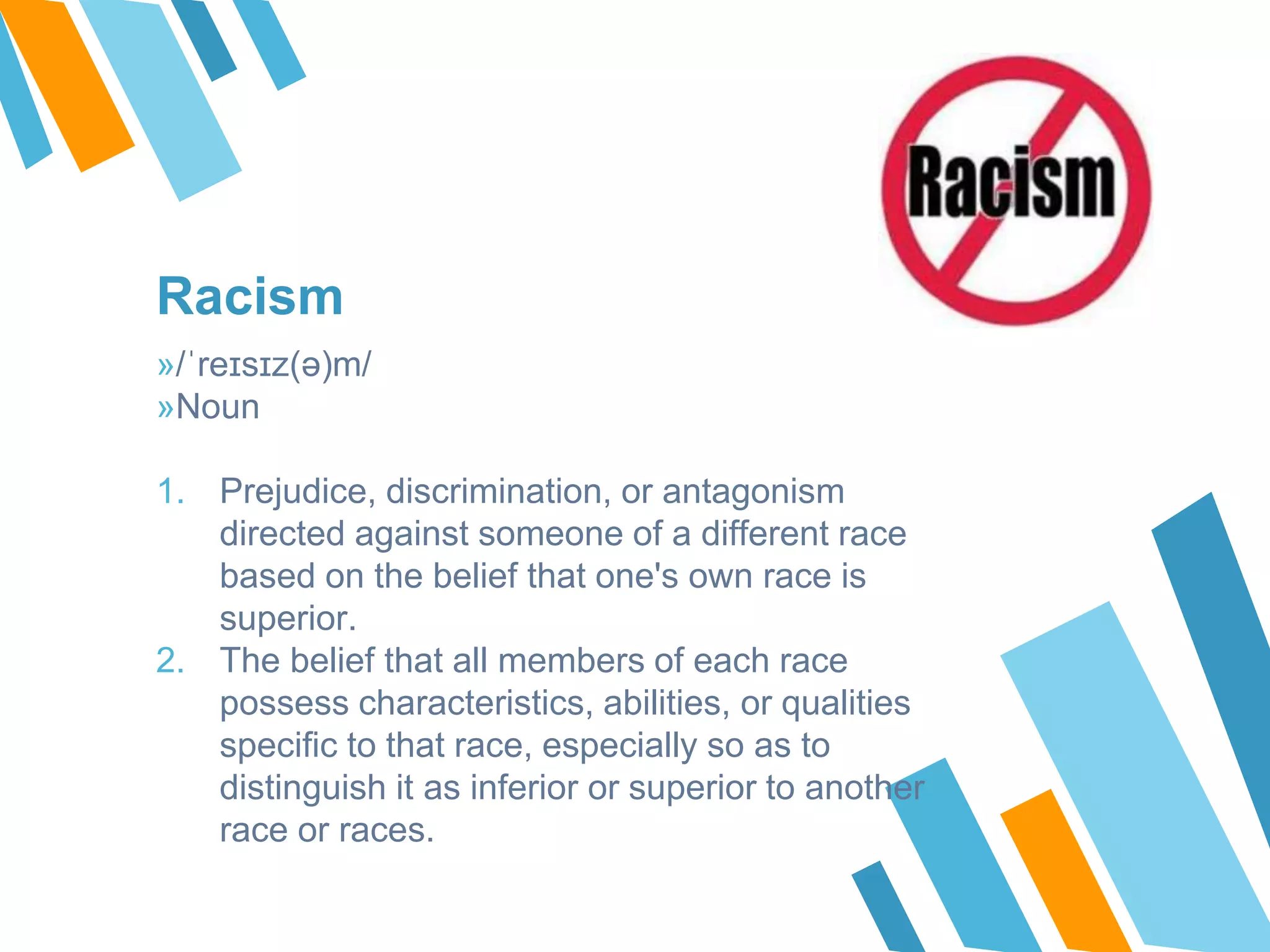 Race/ Racism/ Racial Vocabulary for ESL | PPTX