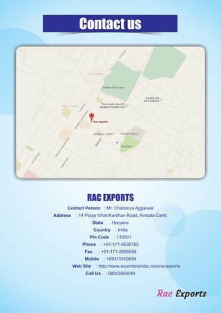 Rac Exports Haryana India | PDF | Manufacturing Industry | Industries