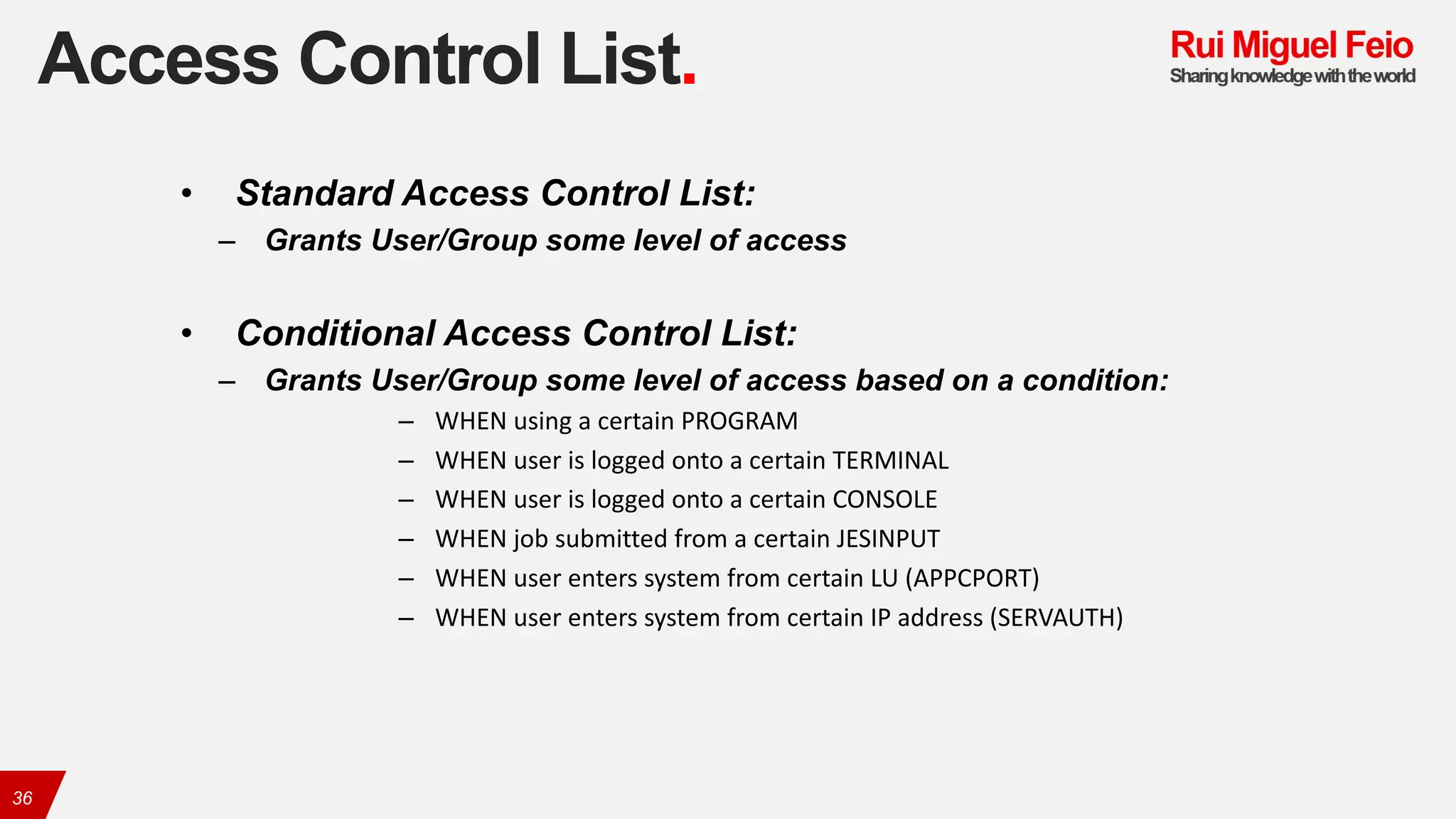 RACF - The Basics (v1.2) | PDF