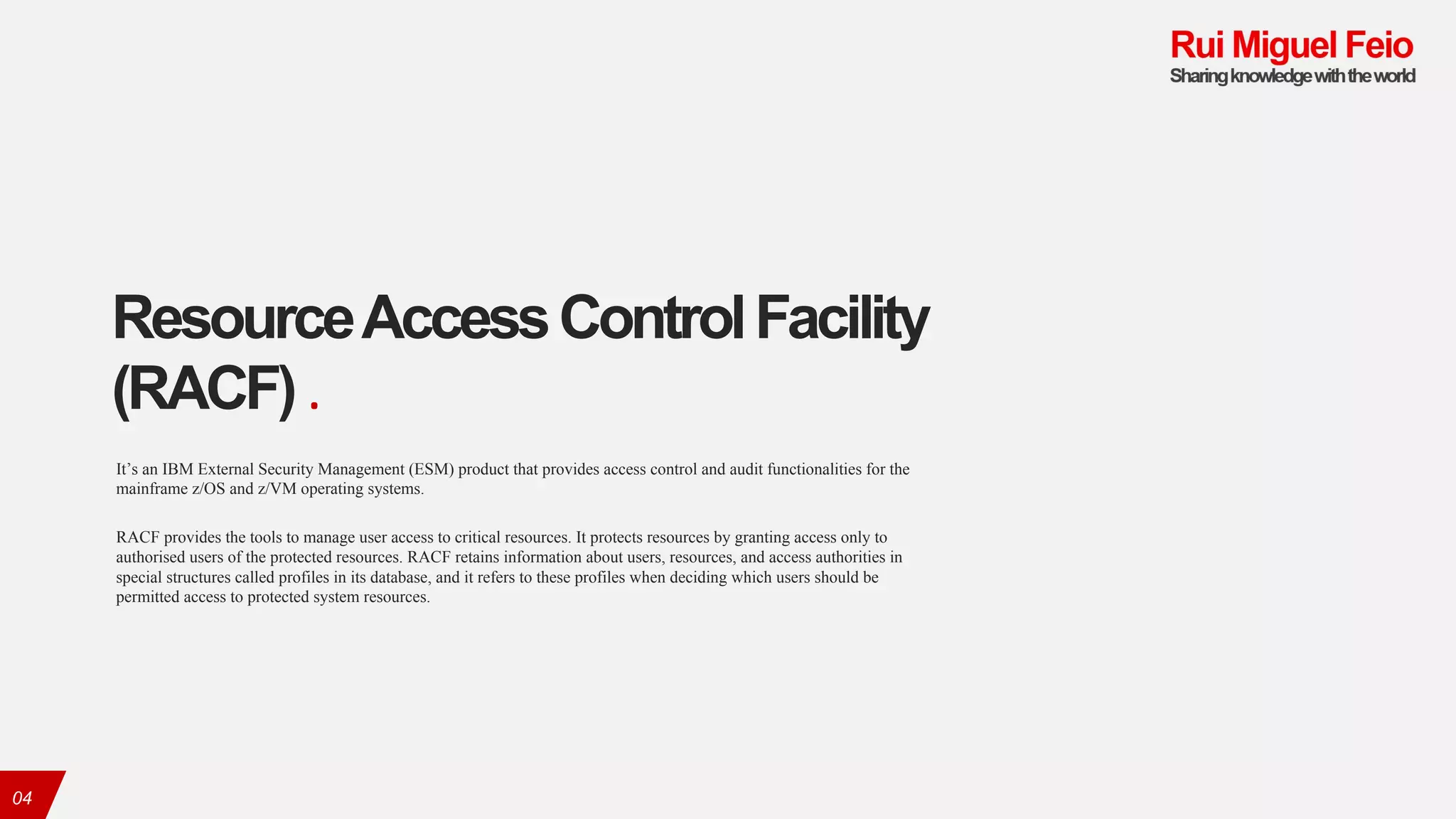 RACF - The Basics (v1.2) | PDF