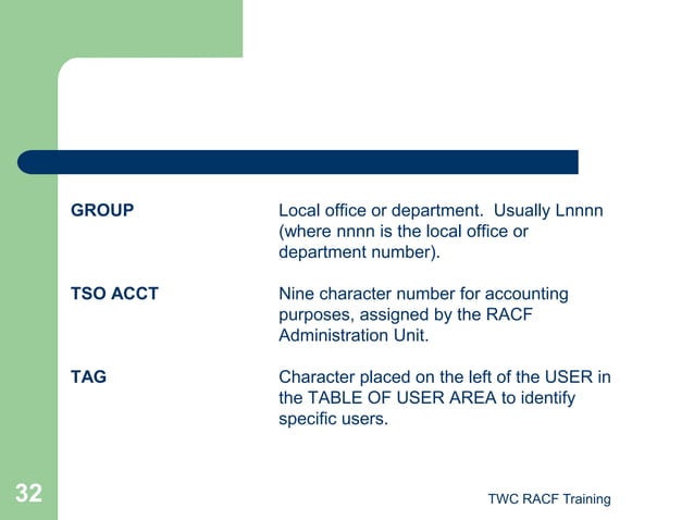 RACF Managers Operating Standards_Procedures.ppt