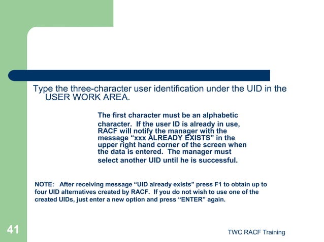 RACF Managers Operating Standards_Procedures.ppt