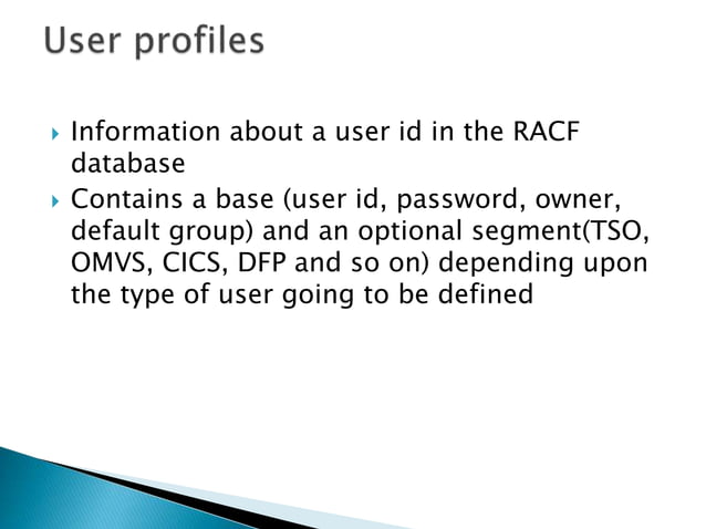 Resource Access Control Facility (RACF) in Mainframes | PPTX