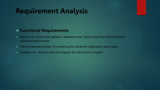 Presentation on Hostel Management System | PPTX