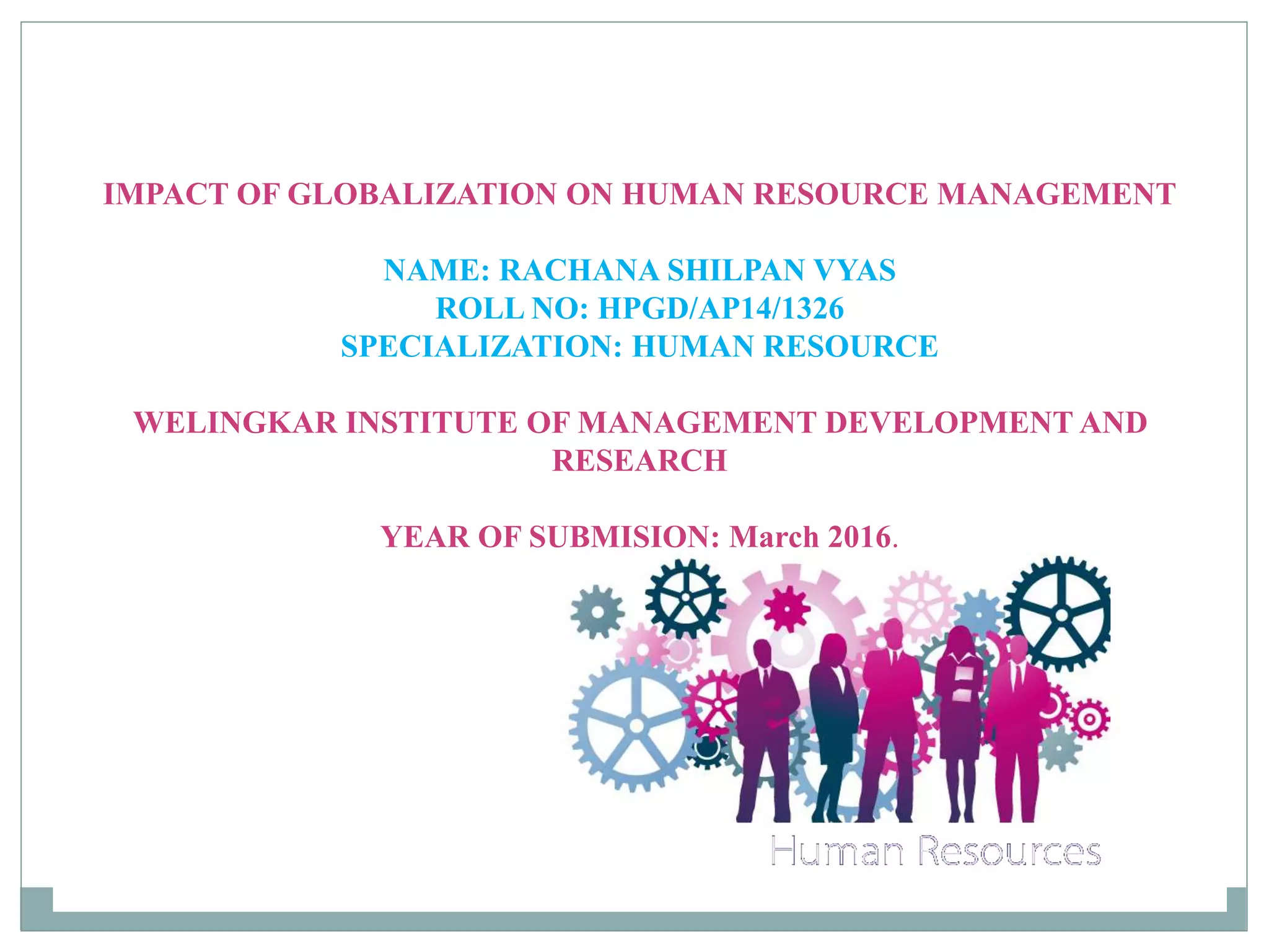 Impact of Globalization on HRM | PPTX