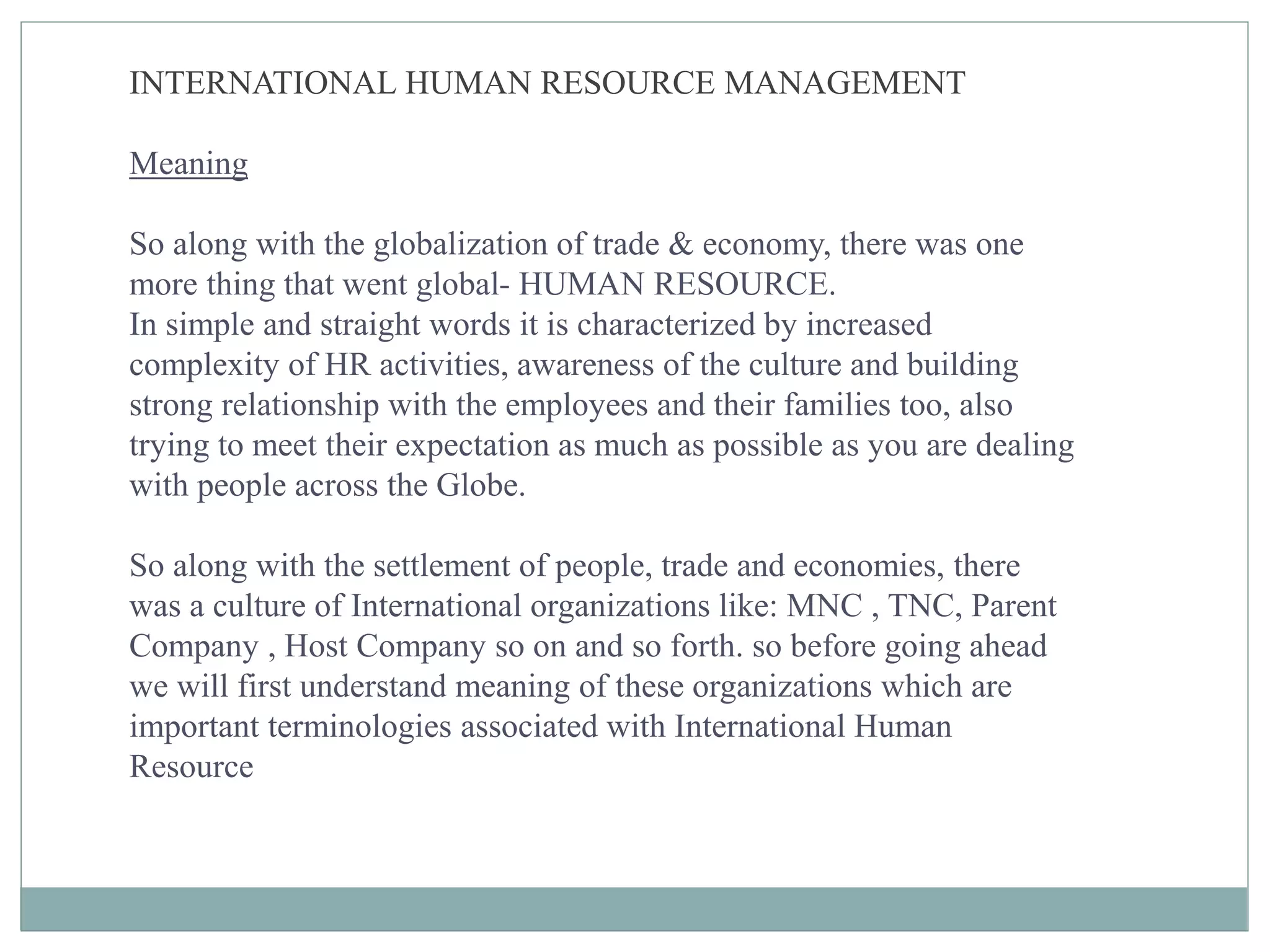 Impact of Globalization on HRM | PPTX