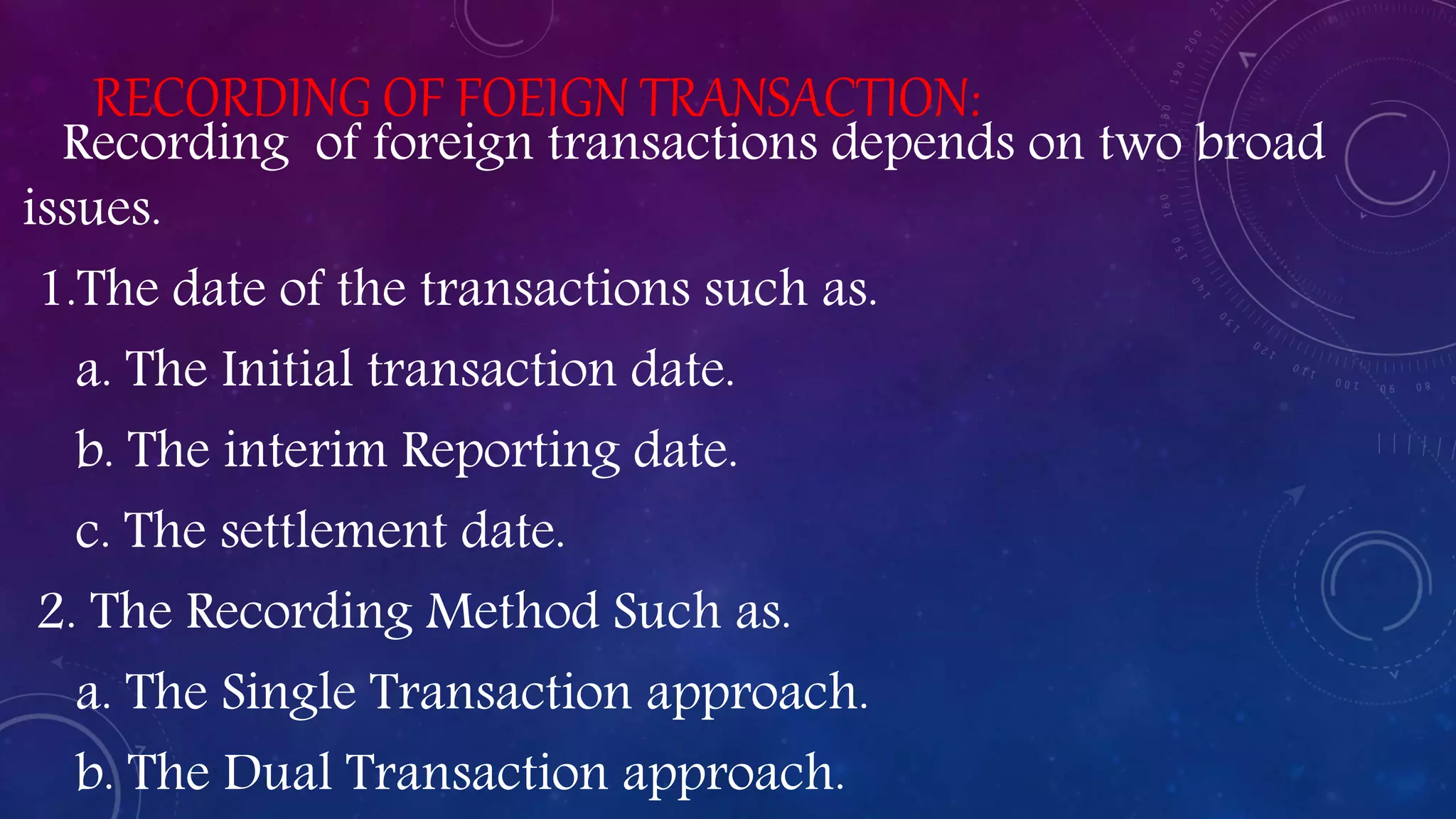 International Accounting - Problem on single and dual transaction ...