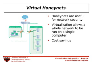Rachel Greenstadt: Security and Virtualized Environments: An Overview | PDF