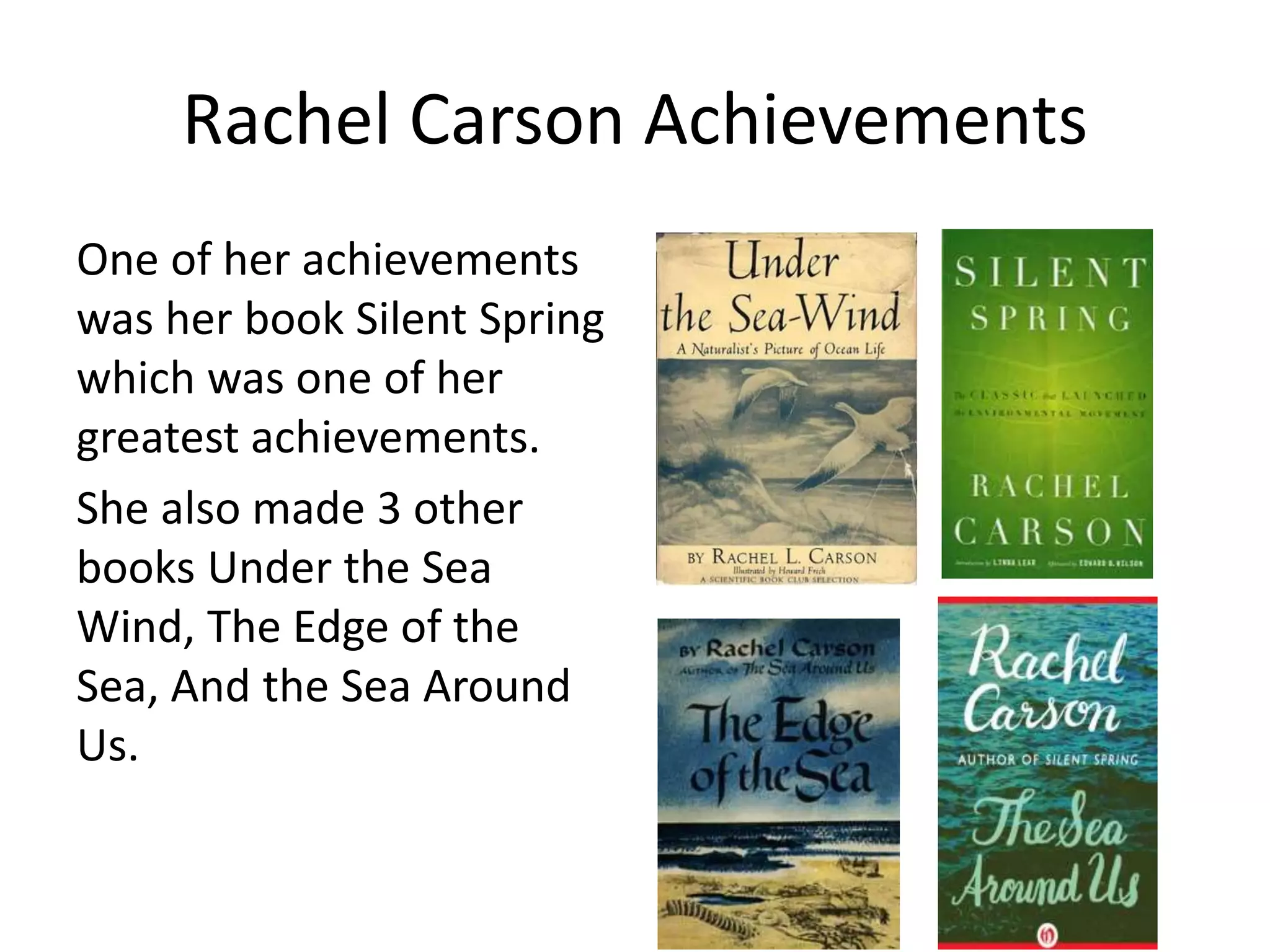 Rachel carson | PPTX | Geography | Science
