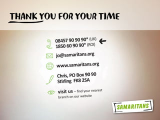 Rachel Kirby-Rider, Samaritans, NCVO Sustainable Funding Conference ...