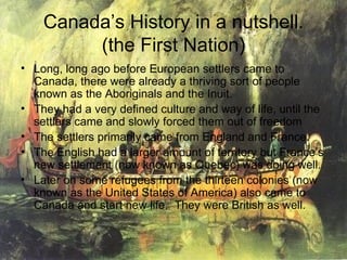 History Makes Us Canadian | PPT