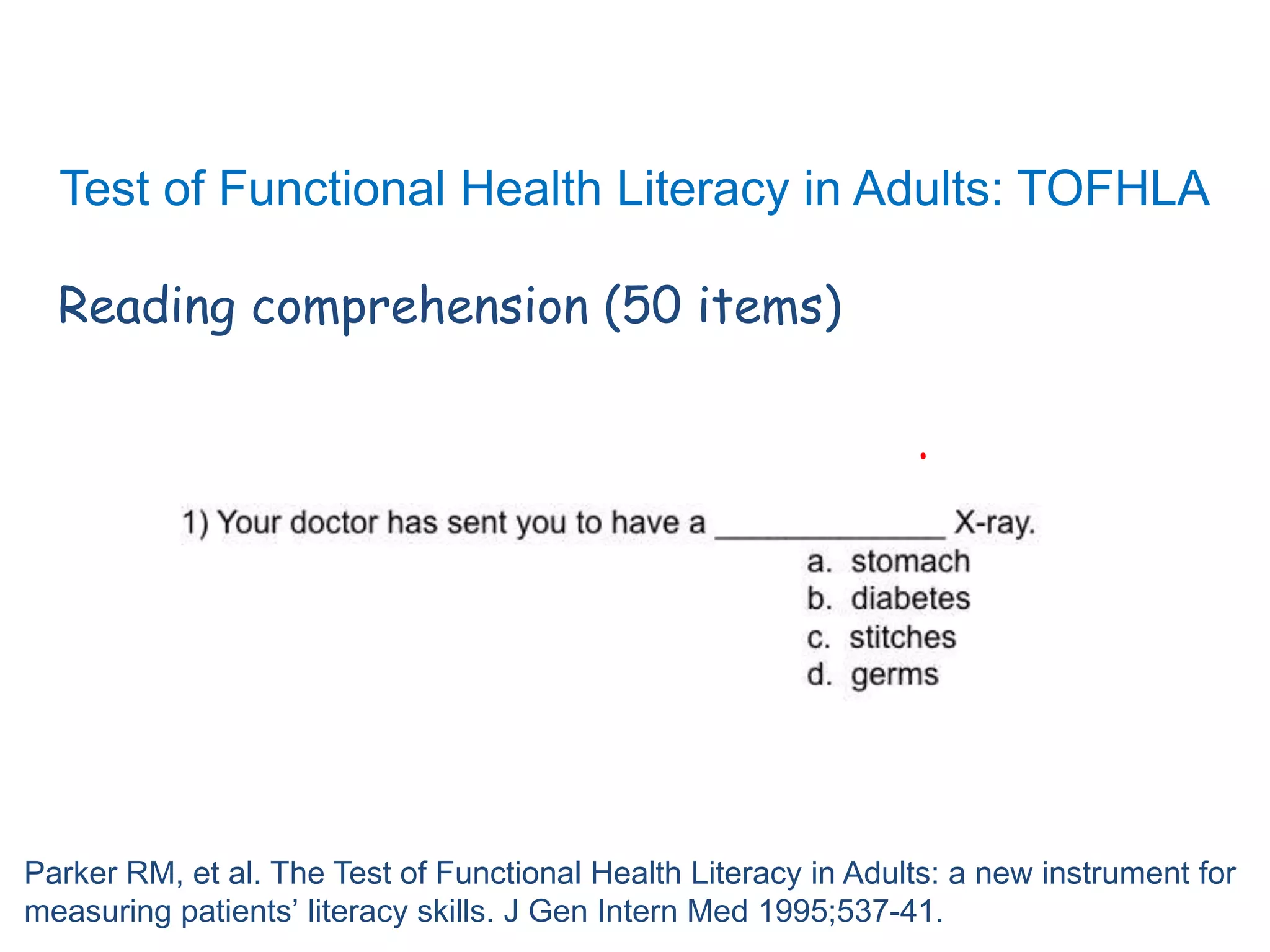 The Health Literacy Questionnaire (HLQ): A new approach to measuring ...