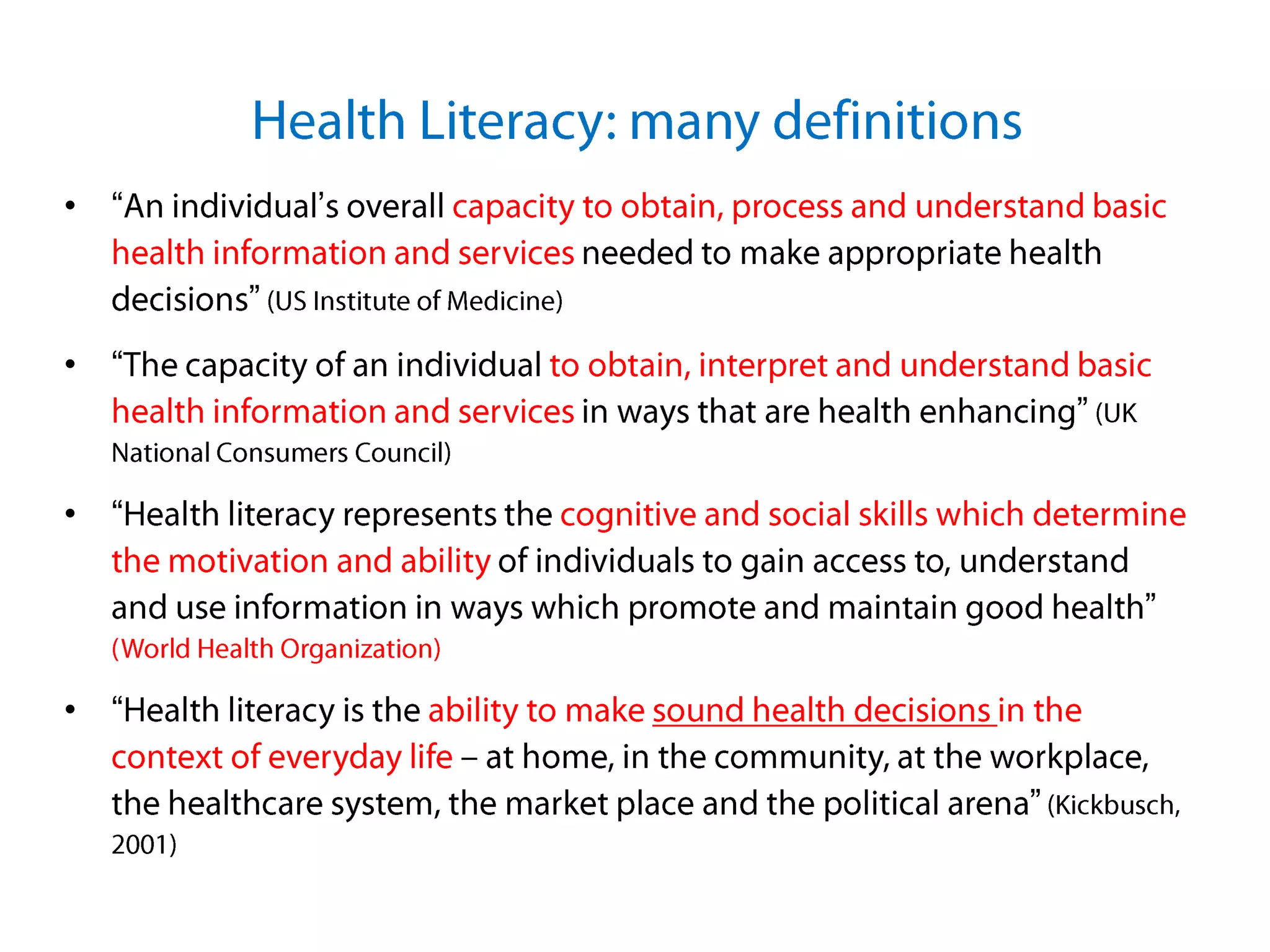 The Health Literacy Questionnaire (HLQ): A new approach to measuring ...