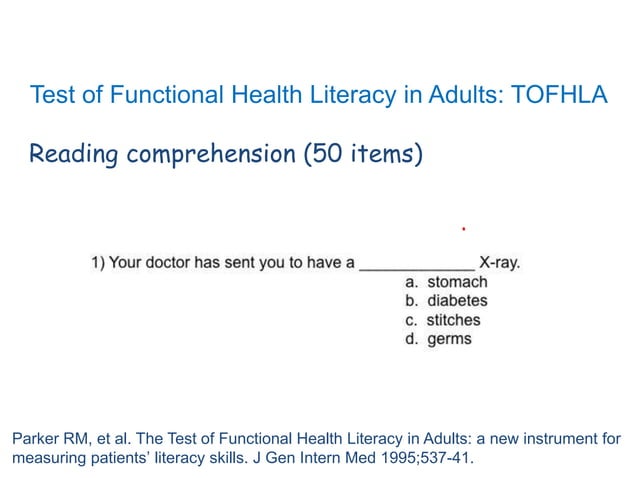 The Health Literacy Questionnaire (HLQ): A new approach to measuring ...