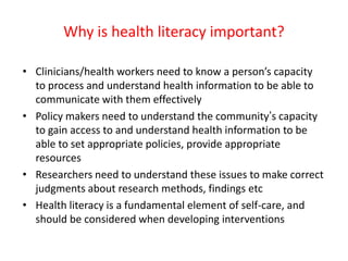 The Health Literacy Questionnaire (HLQ): A new approach to measuring ...
