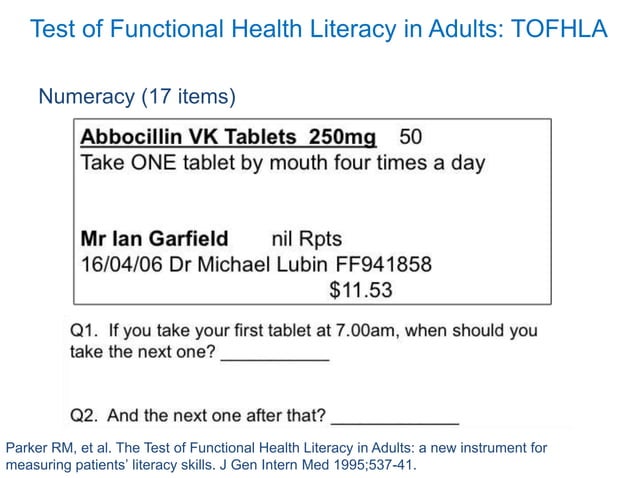 The Health Literacy Questionnaire (HLQ): A new approach to measuring ...