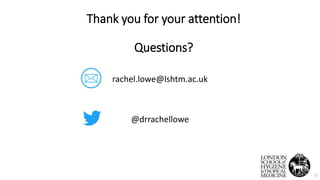 Day 2 Speaker Presentation - Dr Rachel Lowe | PDF