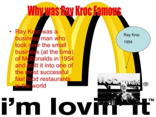 McDonalds | PPT | Business | Business and Finance