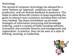 Rachel's group minecraft technology | PPT