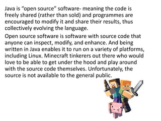 Rachel's group minecraft technology | PPT