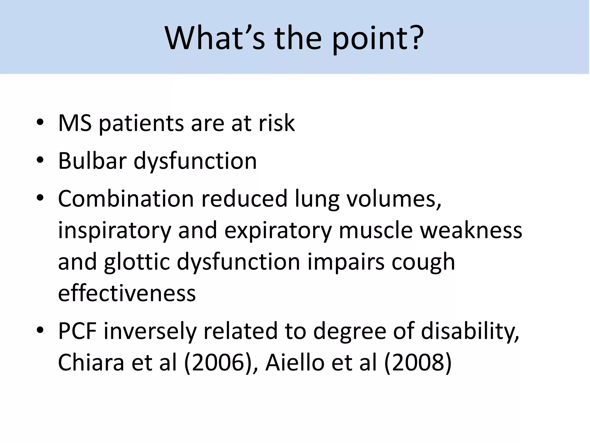 Managing respiratory symptoms in advanced MS | PDF