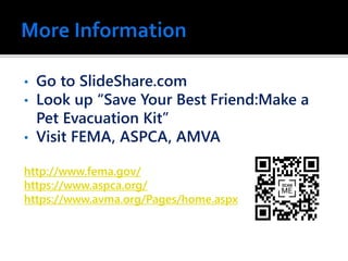 Save Your Best Friend: Make a Pet Evacuation Kit | PPT