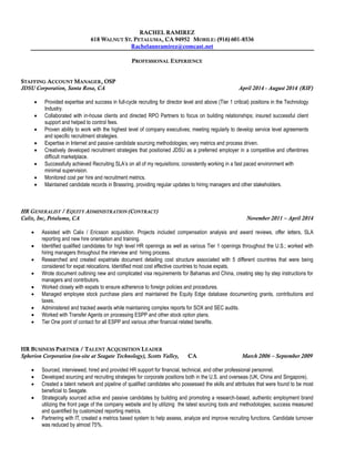 Rachel ramirez resume 2015 | PDF