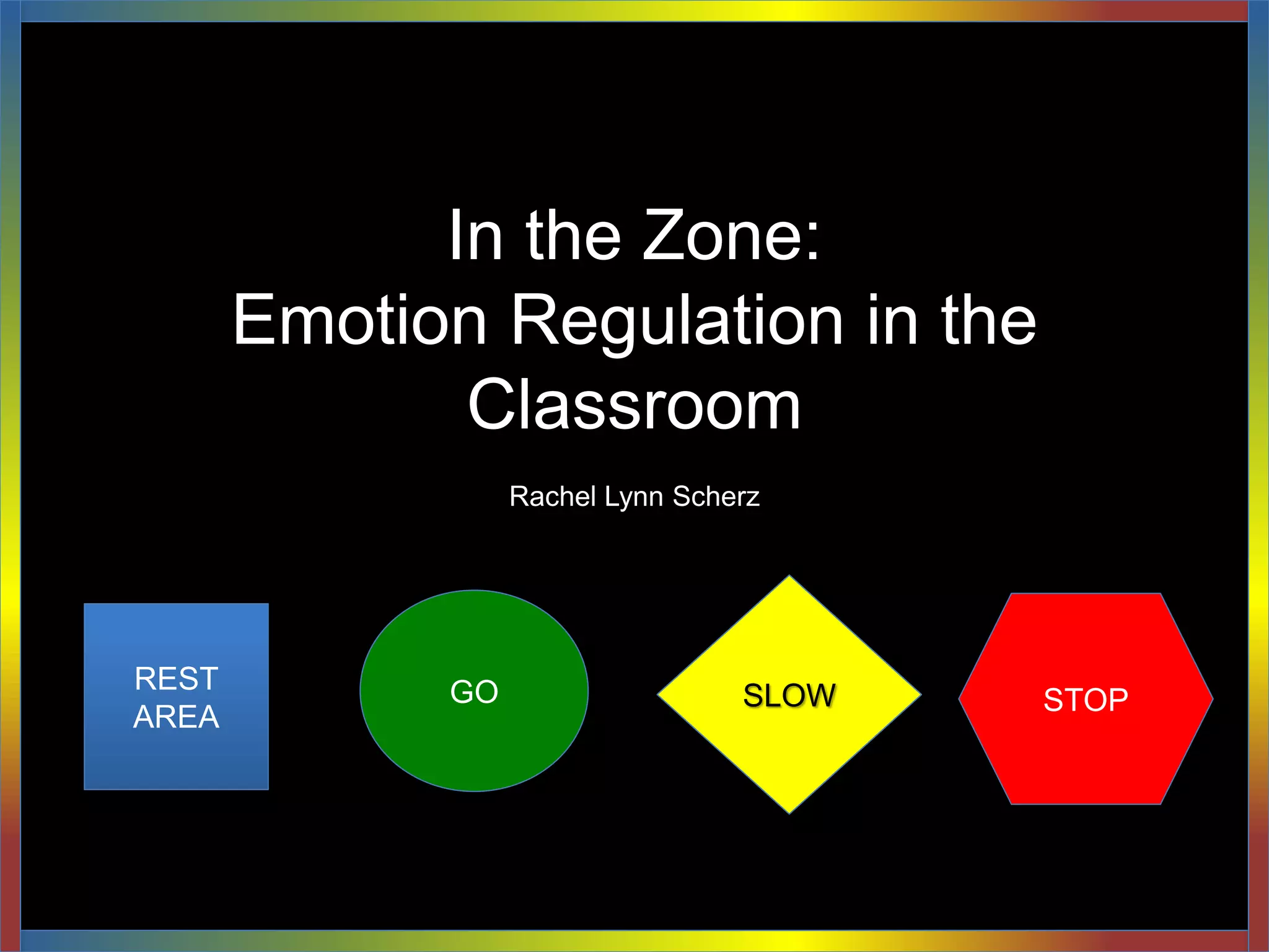In the Zone: Emotion Regulation in the Classroom | PPTX